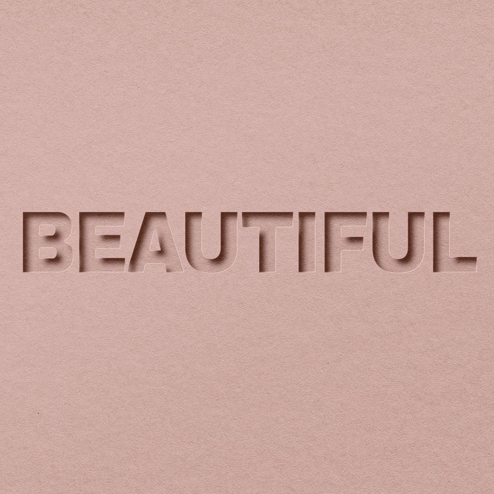 Beautiful word paper cut lettering | Free Photo - rawpixel