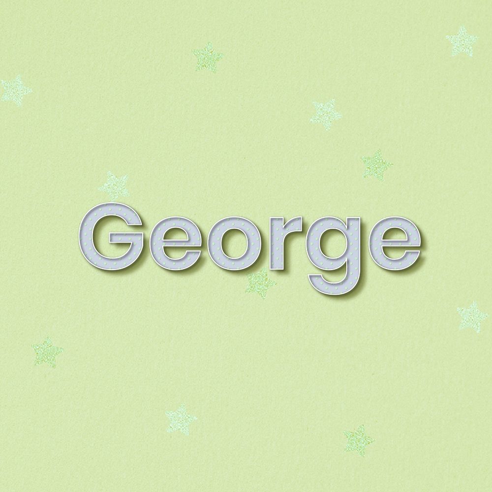 Polka dot George name typography | Free Photo - rawpixel