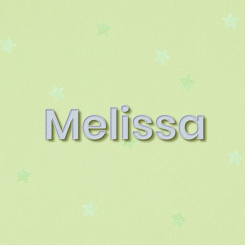 Polka dot Melissa name typography | Free Photo - rawpixel