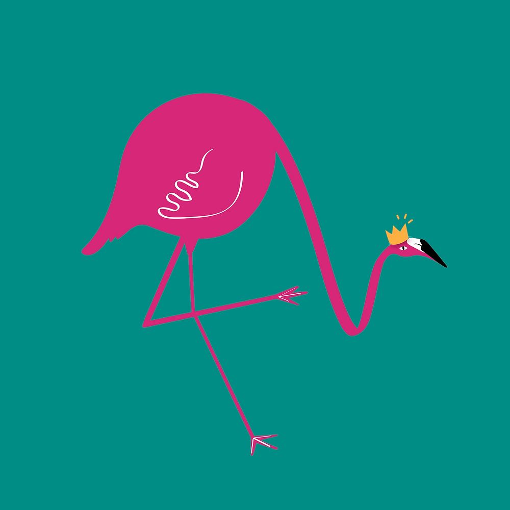Pink flamingo bird illustration psd | Premium PSD Illustration - rawpixel