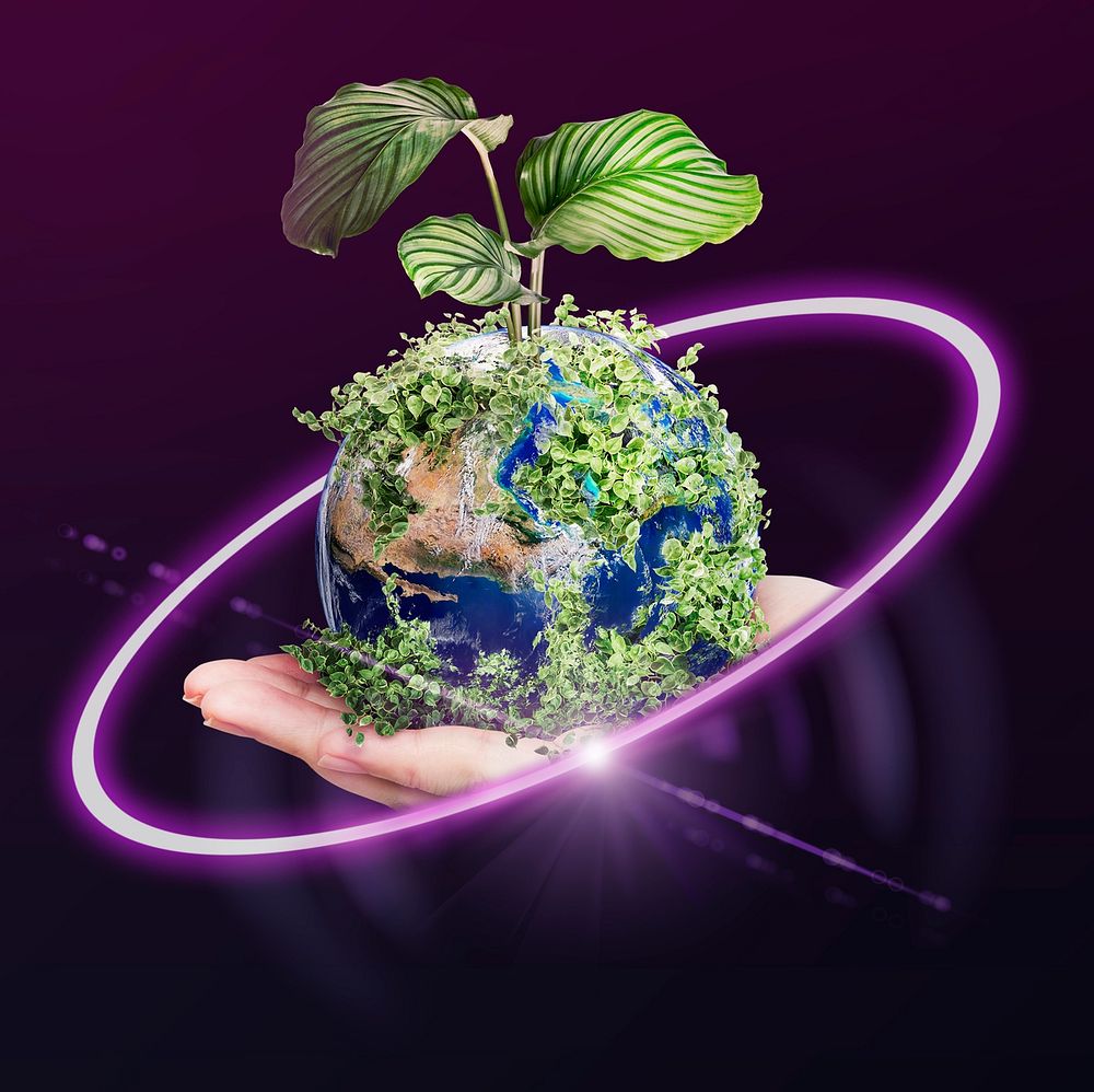 Green earth, reforestation technology graphic | Free Photo - rawpixel