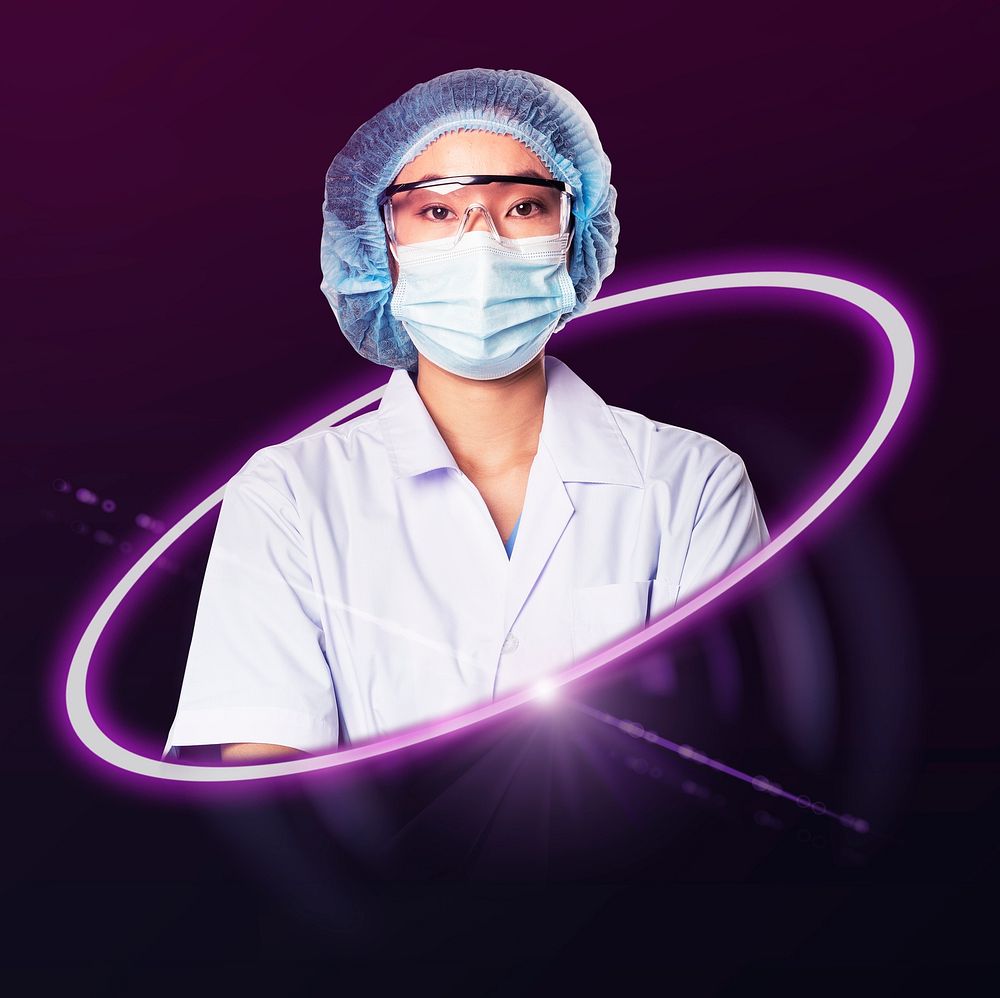 Surgical doctor, medical tech graphic | Free Photo - rawpixel