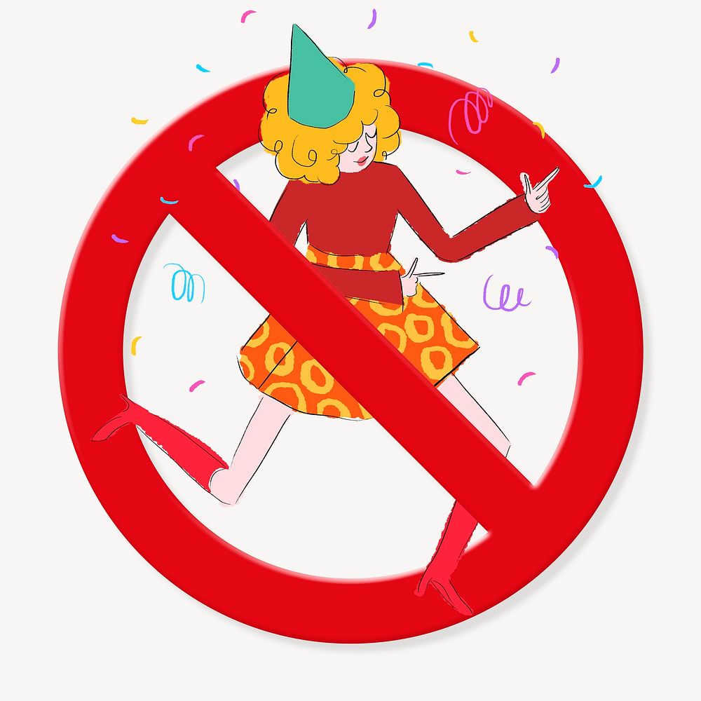 Prohibited sign no dancing symbol | Free PSD - rawpixel