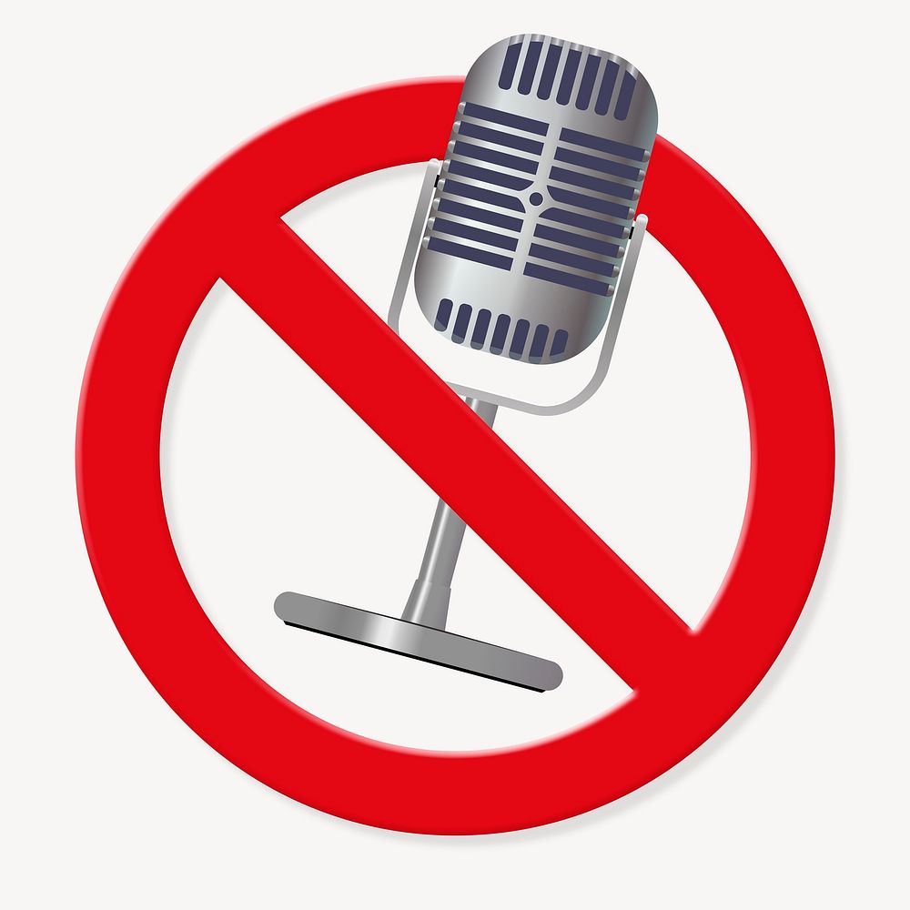 No recording, prohibition sign illustration | Free Photo - rawpixel