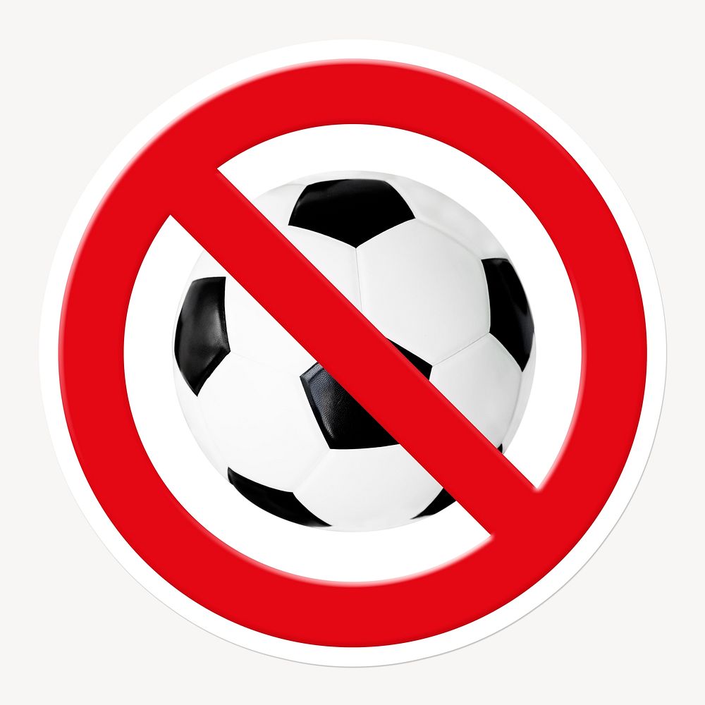 No football forbidden sign graphic | Free Photo - rawpixel