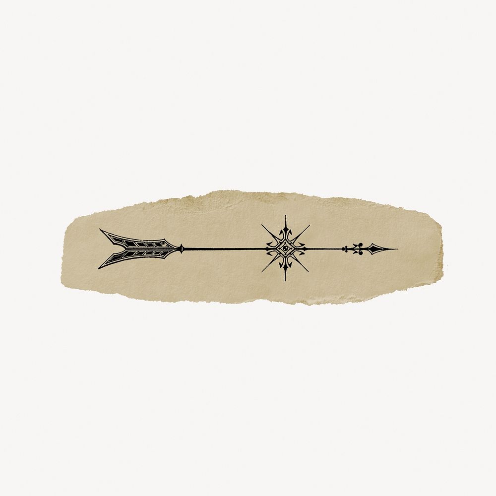 Aesthetic arrow vintage illustration on torn | Free Photo - rawpixel