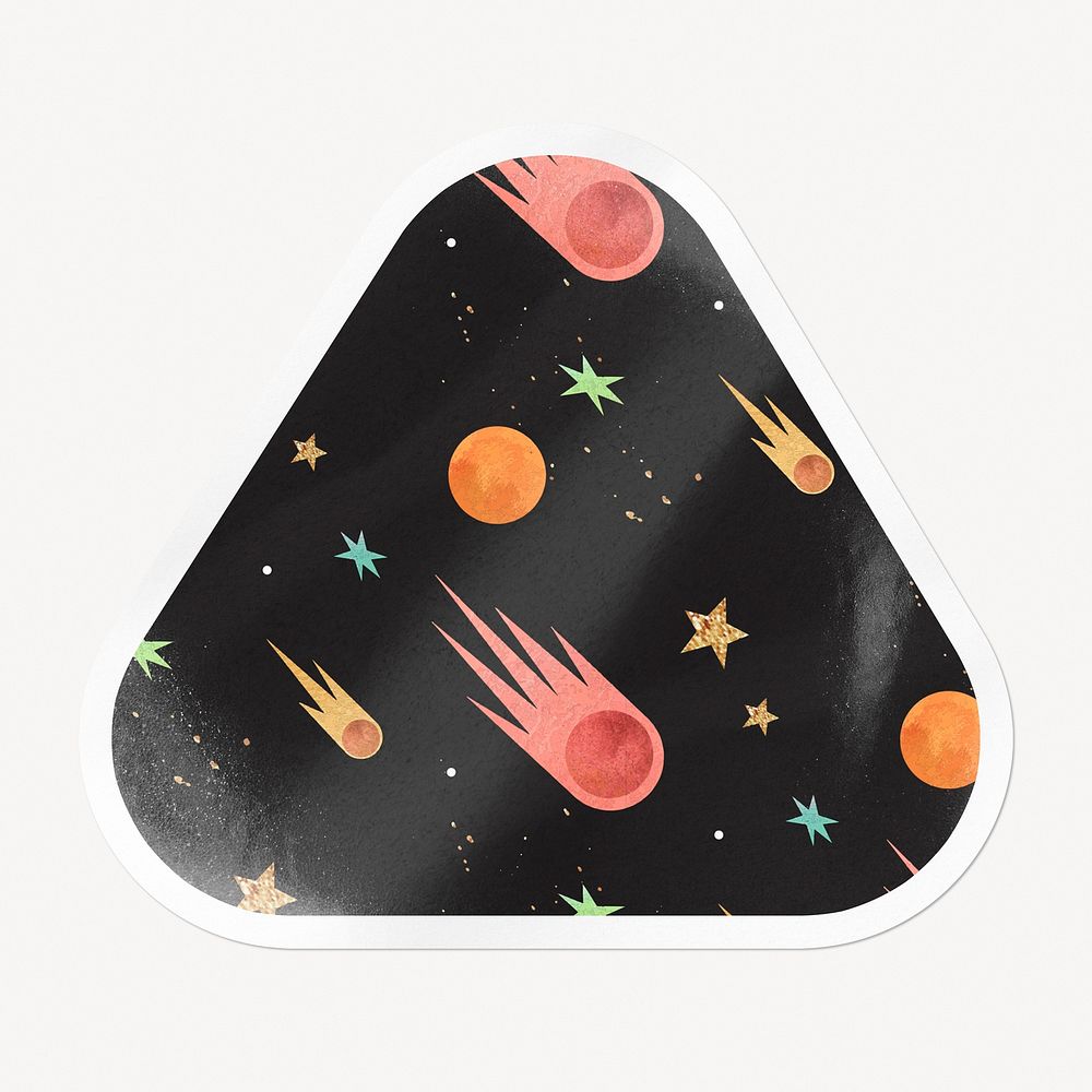 Comets sticker, triangle shape illustration | Free Photo - rawpixel