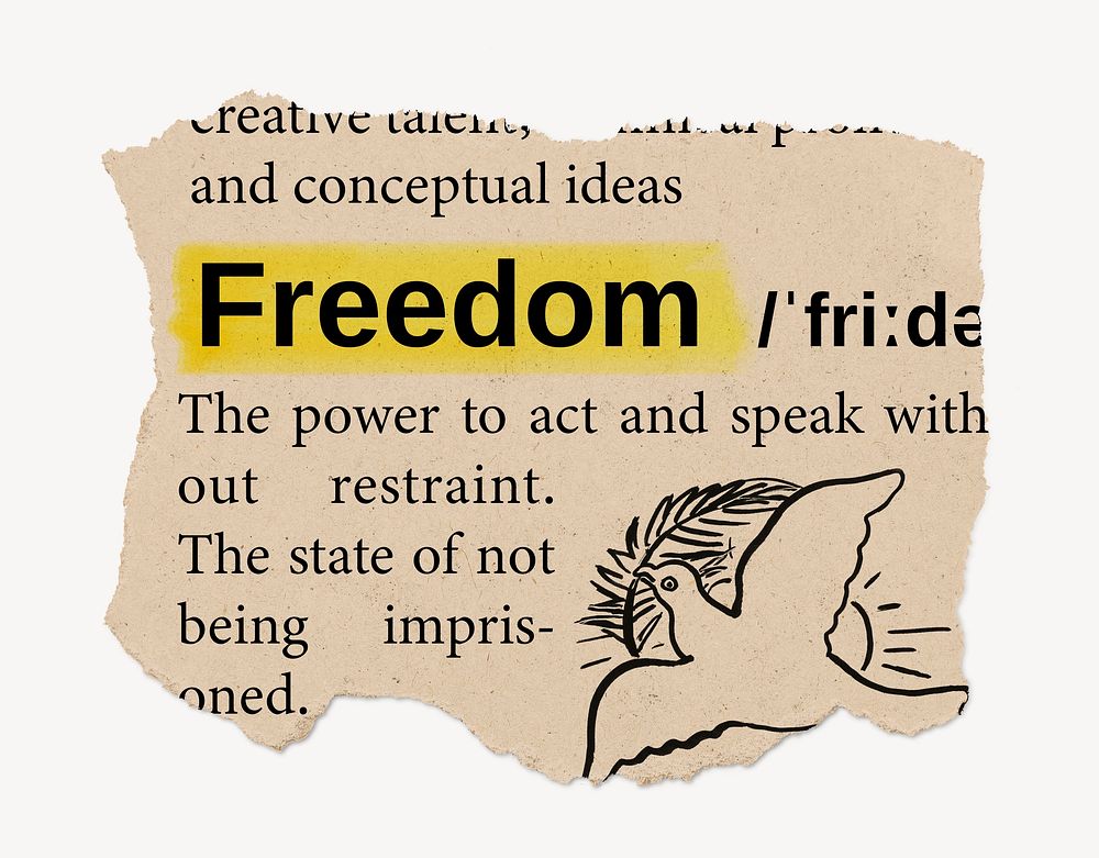 Freedom definition, vintage ripped dictionary | Free Photo - rawpixel