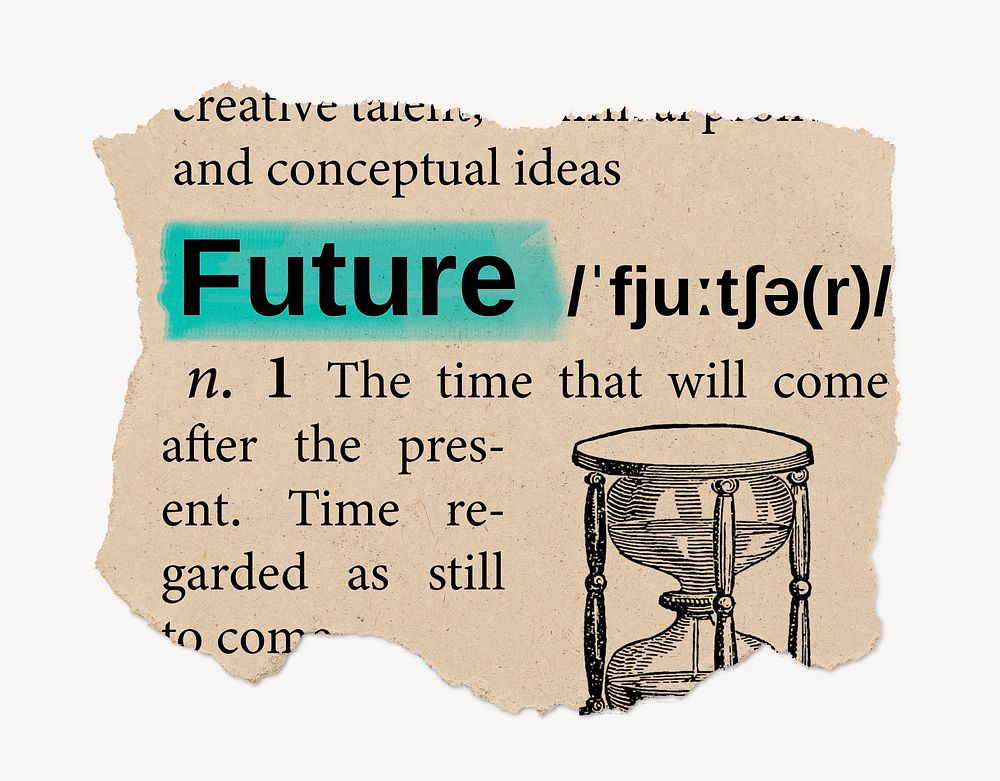 Future definition, vintage ripped dictionary | Free Photo - rawpixel