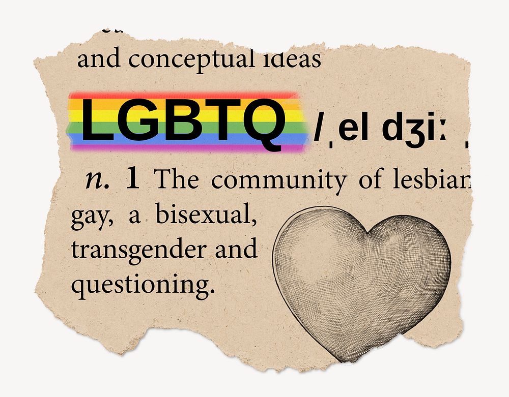 LGBTQ definition, vintage ripped dictionary | Free Photo - rawpixel
