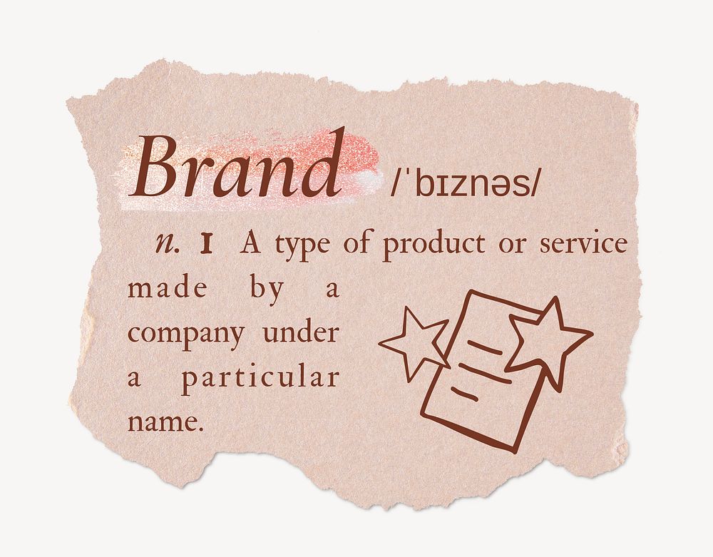 Brand definition, ripped dictionary word | Free Photo - rawpixel
