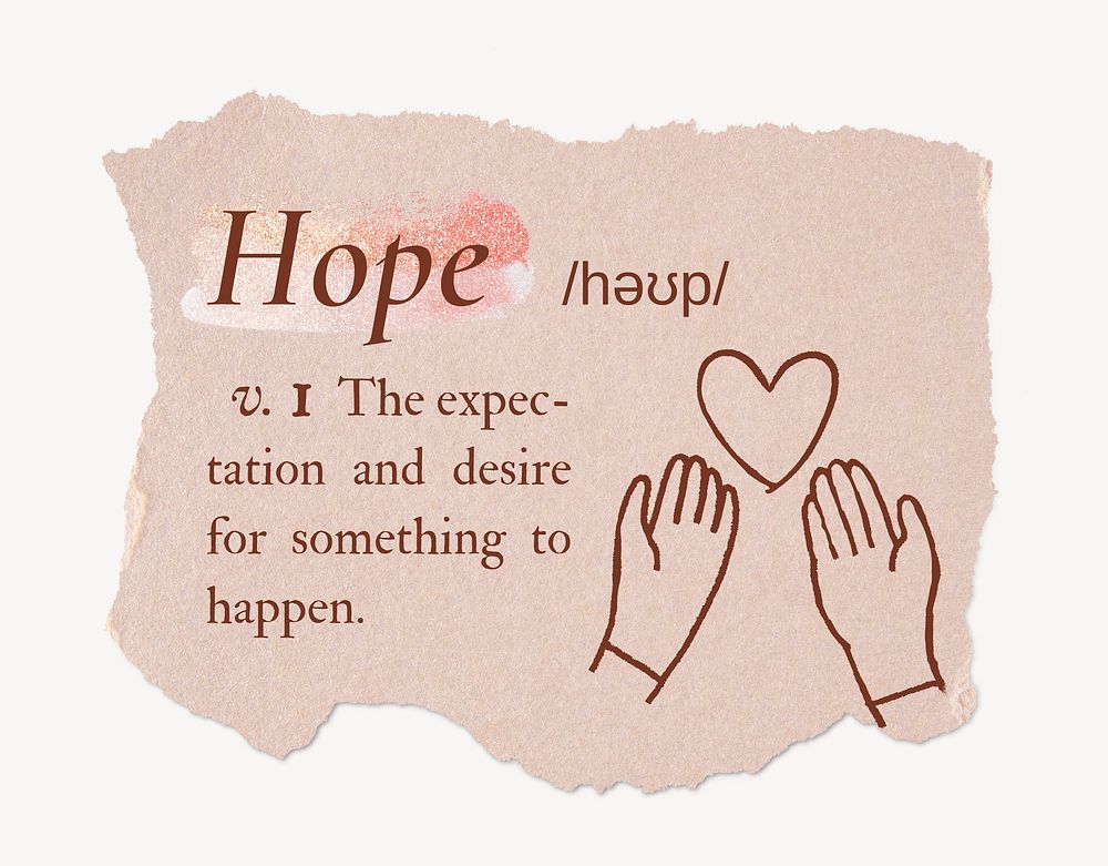 Hope definition, ripped dictionary word | Premium Photo - rawpixel