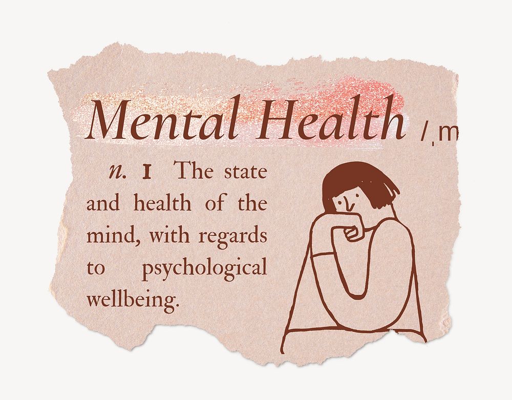 Mental health definition, ripped dictionary | Free Photo - rawpixel