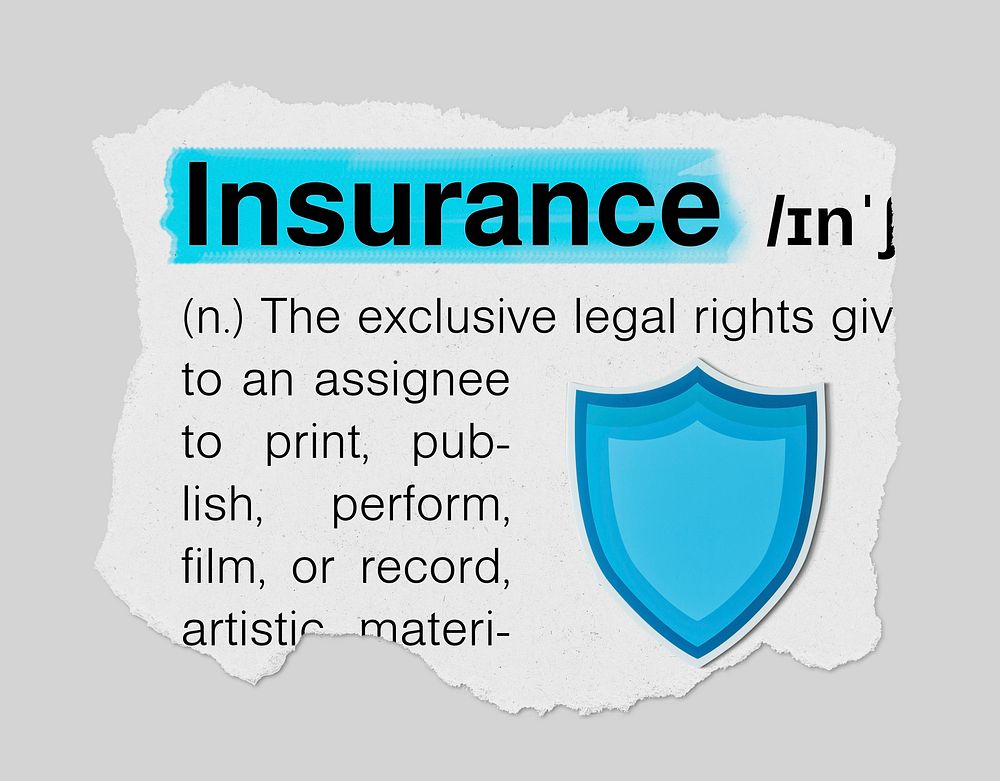 Insurance definition, torn dictionary word, | Free Photo - rawpixel
