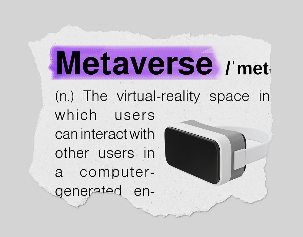 Metaverse definition, torn dictionary word, | Free Photo - rawpixel