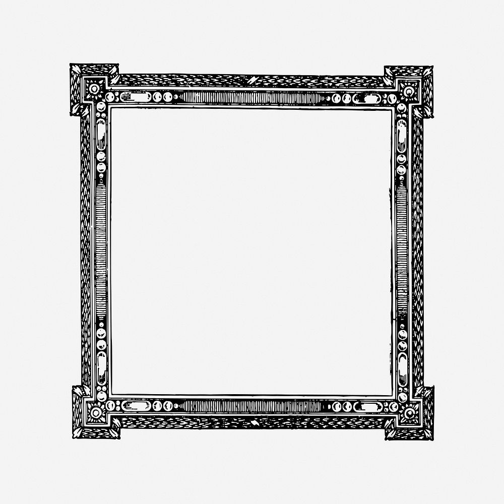 Square ornate frame vintage illustration. | Free Photo - rawpixel