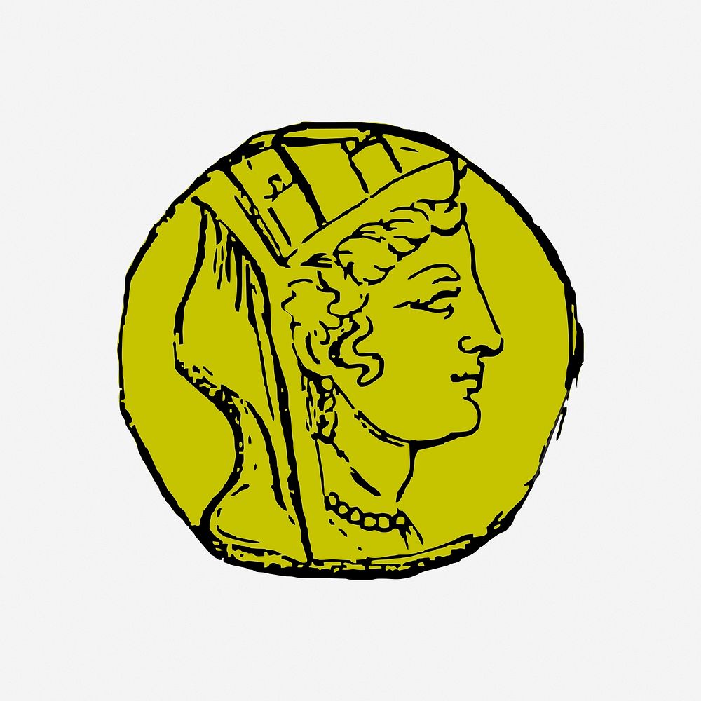 Ancient coin, drawing illustration. | Free Photo - rawpixel