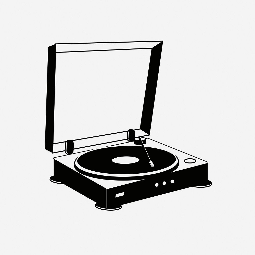 Vinyl player, drawing illustration. Free | Free Photo - rawpixel