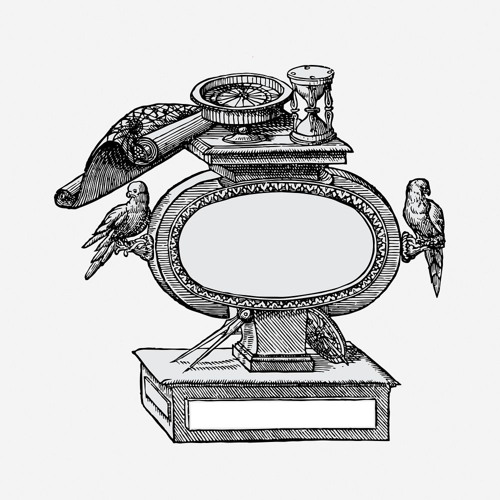 Ancient map frame drawing, vintage | Free Photo - rawpixel