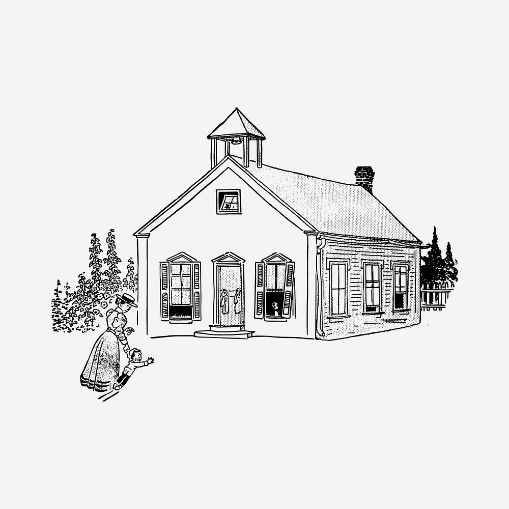 School drawing, vintage illustration | Free Photo Illustration - rawpixel
