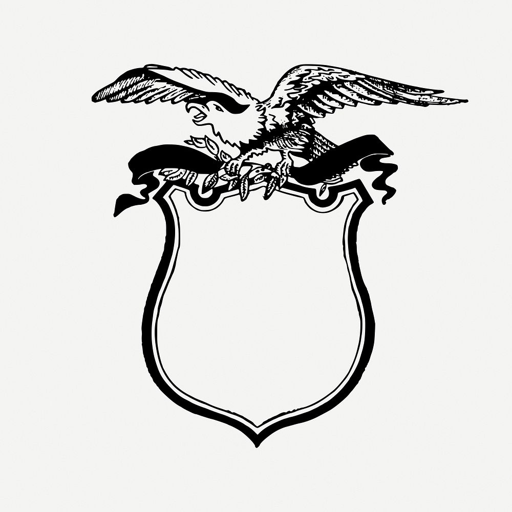 Eagle frame clipart, vintage illustration | Free PSD - rawpixel