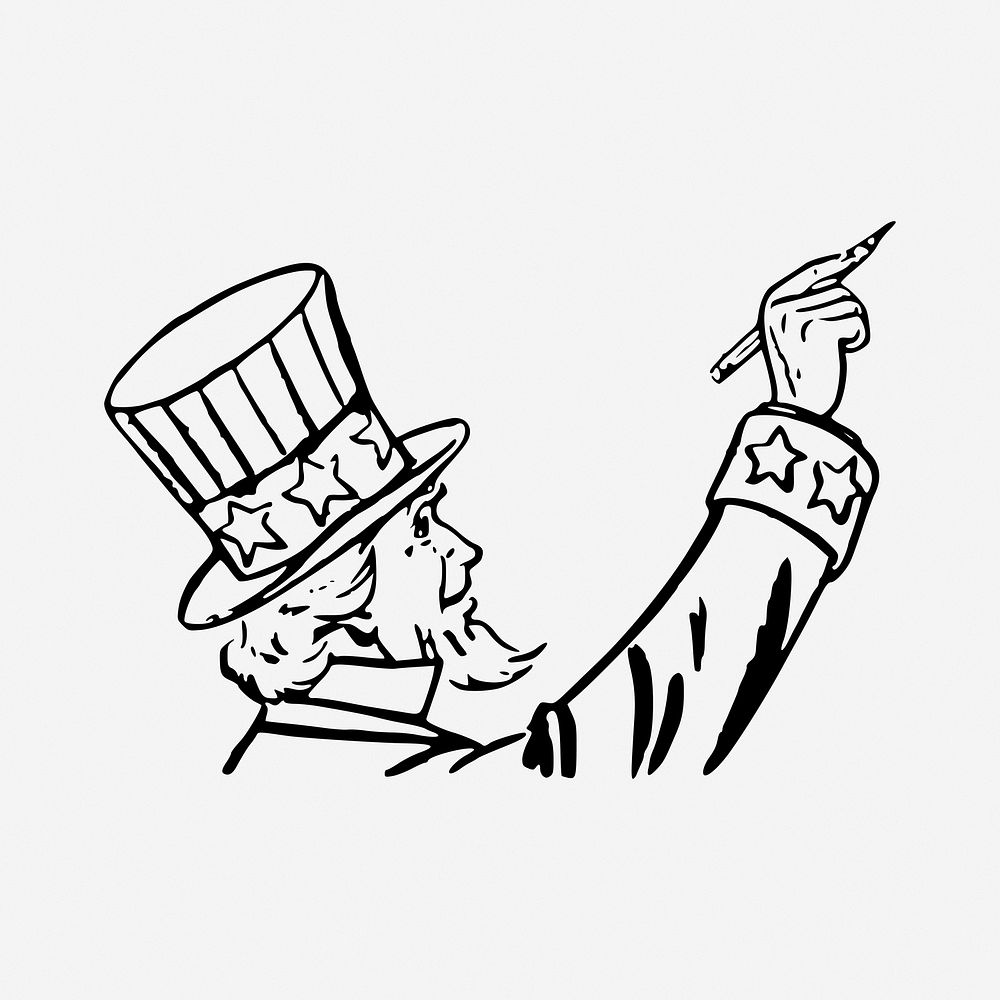 Uncle Sam, vintage drawing illustration. | Free Photo - rawpixel