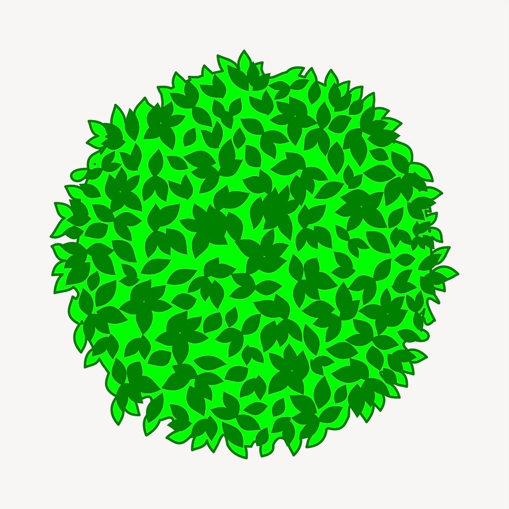 Bush top view illustration. Free | Free Photo - rawpixel