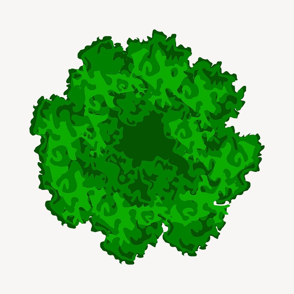 Tree top view illustration. | Free Photo Illustration - rawpixel