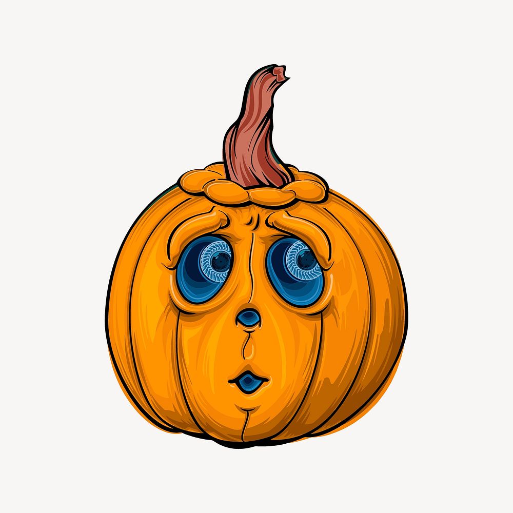 Jack-'o-lantern pumpkin clip art, vintage | Free Photo Illustration ...