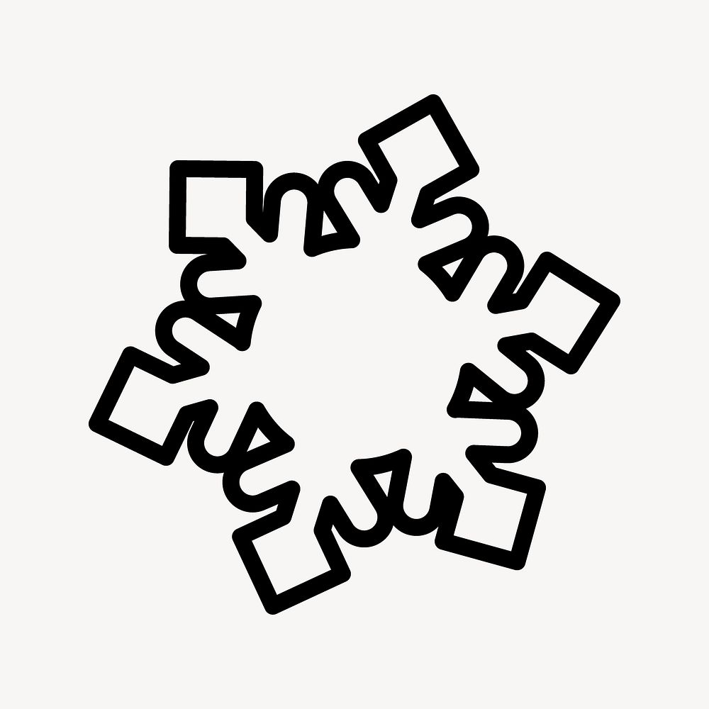 Snowflake clip art, winter illustration. | Free Photo - rawpixel