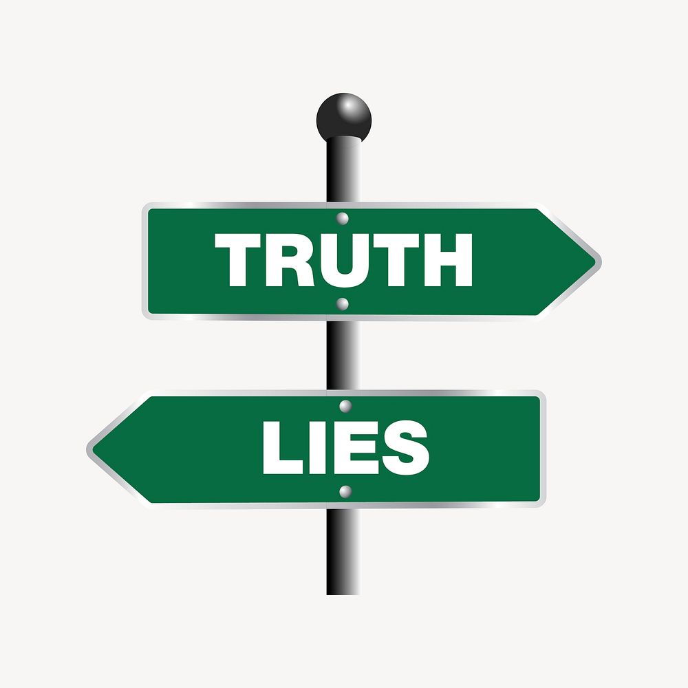 Truth lies sign illustration. | Free Photo Illustration - rawpixel