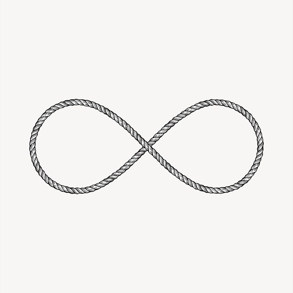 Infinity rope clipart, black and | Free PSD - rawpixel