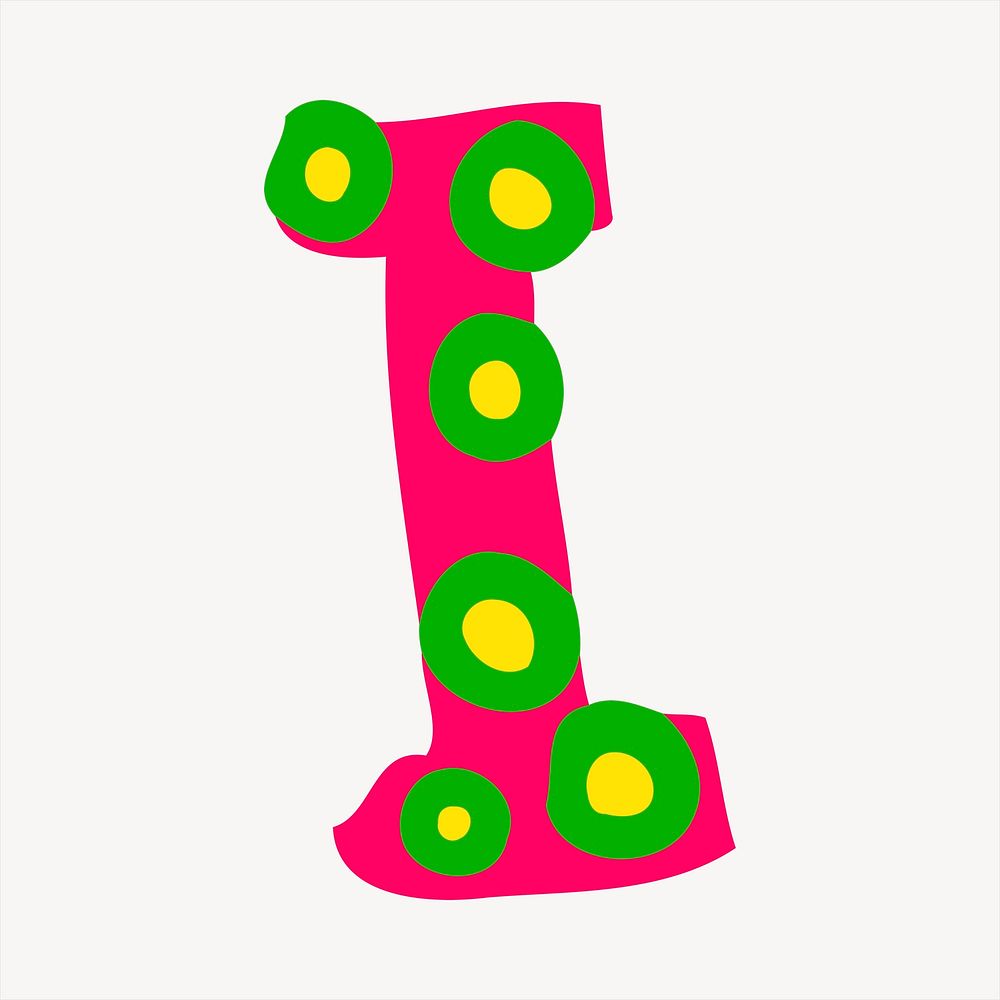 I alphabet clipart, cute illustration | Free PSD - rawpixel