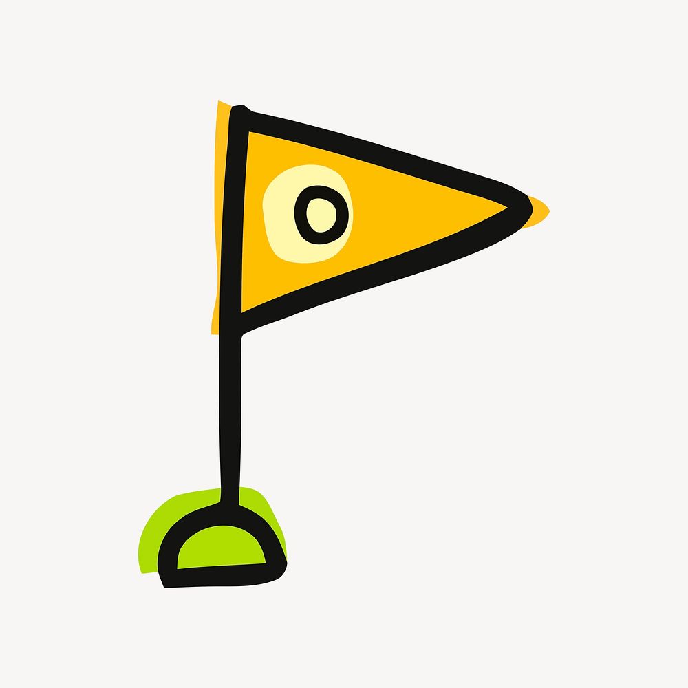 Triangle flag clipart, cute illustration | Free PSD - rawpixel