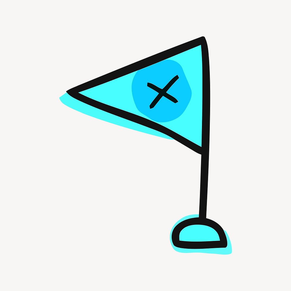 Blue flag clip art. | Free Photo - rawpixel