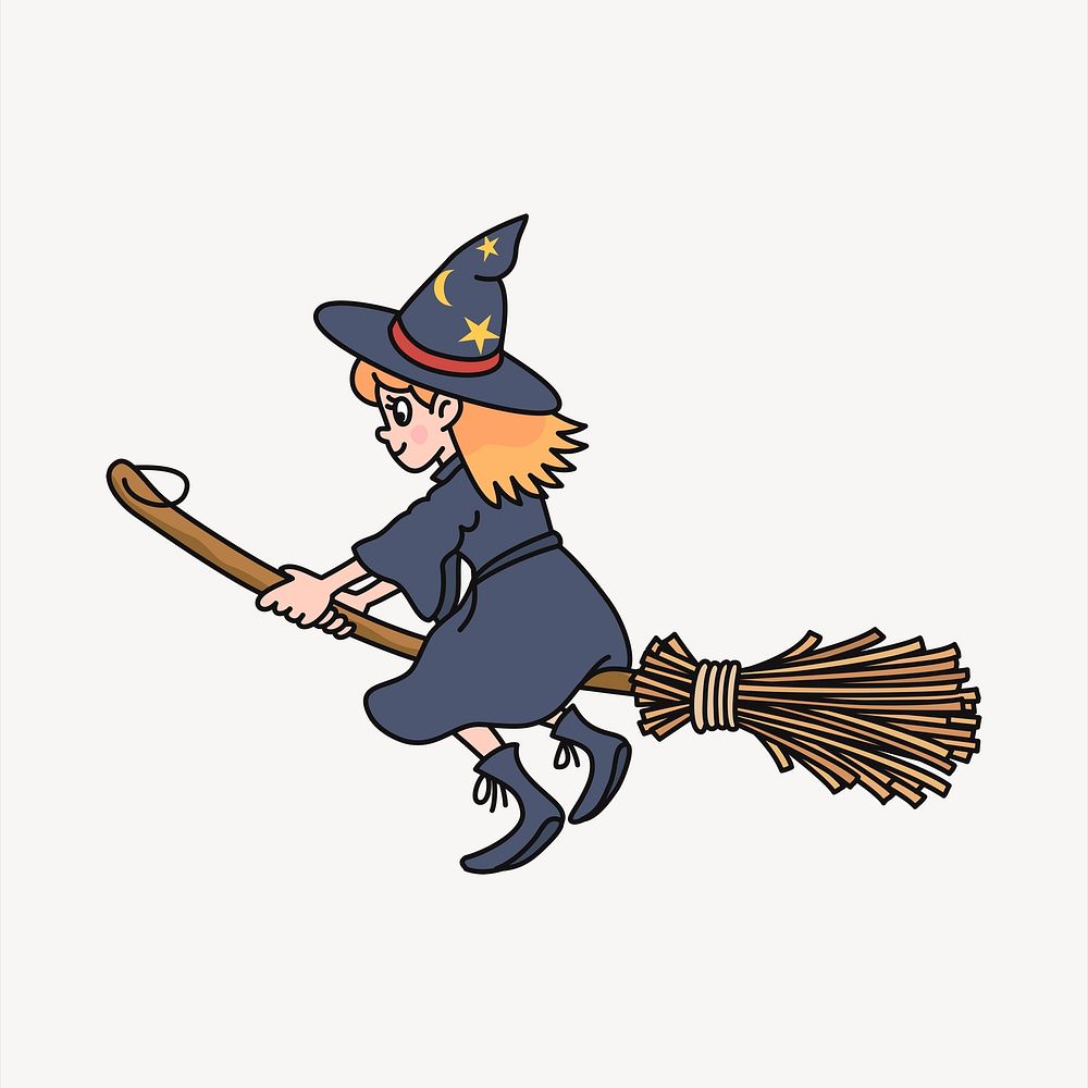 Witch, cartoon character illustration. | Free Photo - rawpixel