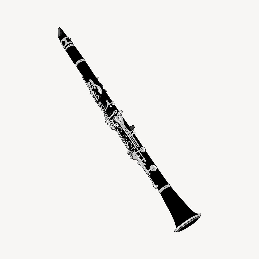 Clarinet clipart, music instrument illustration | Free PSD - rawpixel
