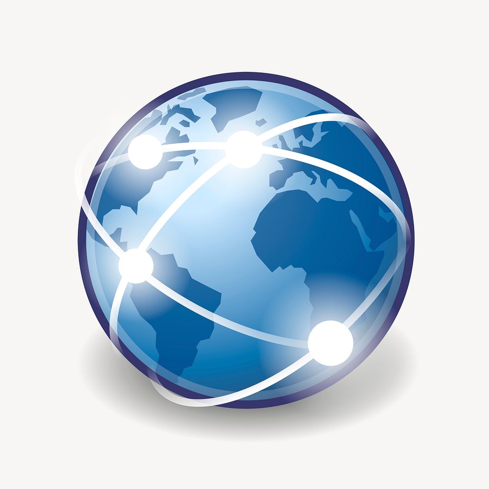 Global network clipart, technology illustration | Free PSD - rawpixel