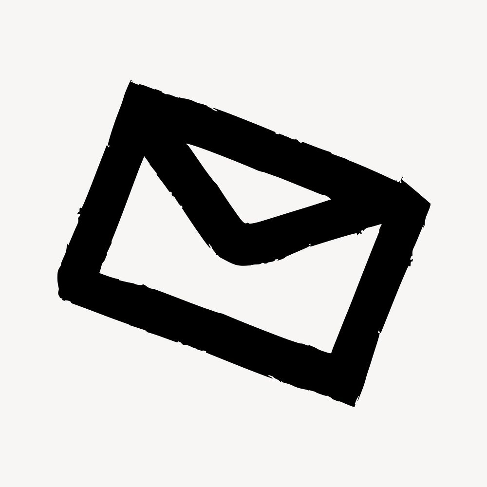 Letter icon, black illustration, white | Free Photo - rawpixel