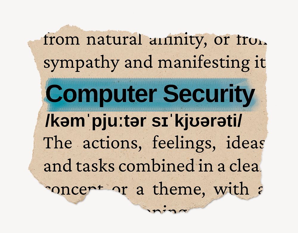 Computer security ripped dictionary, editable | Premium PSD - rawpixel