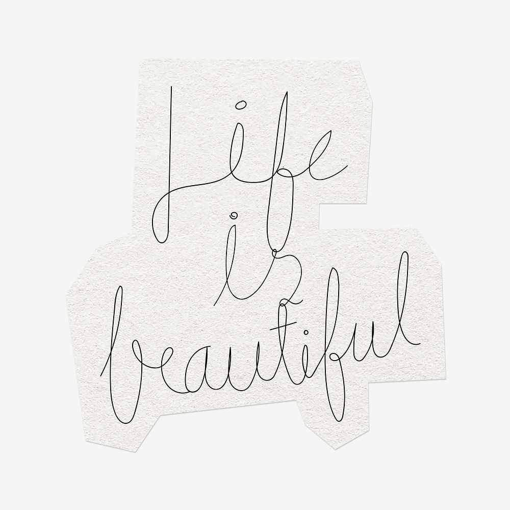 Life is beautiful word, cute | Premium Photo - rawpixel