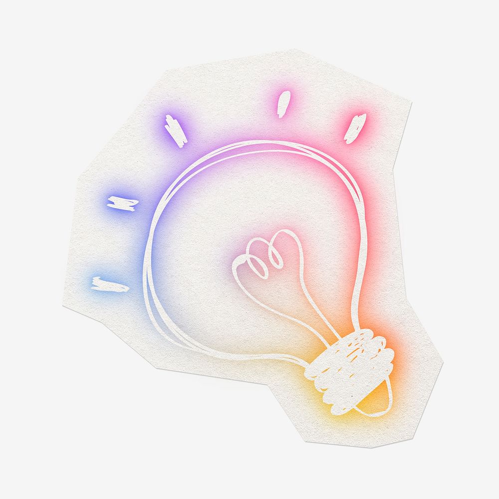 Glowing light bulb, cut paper, | Free Photo - rawpixel