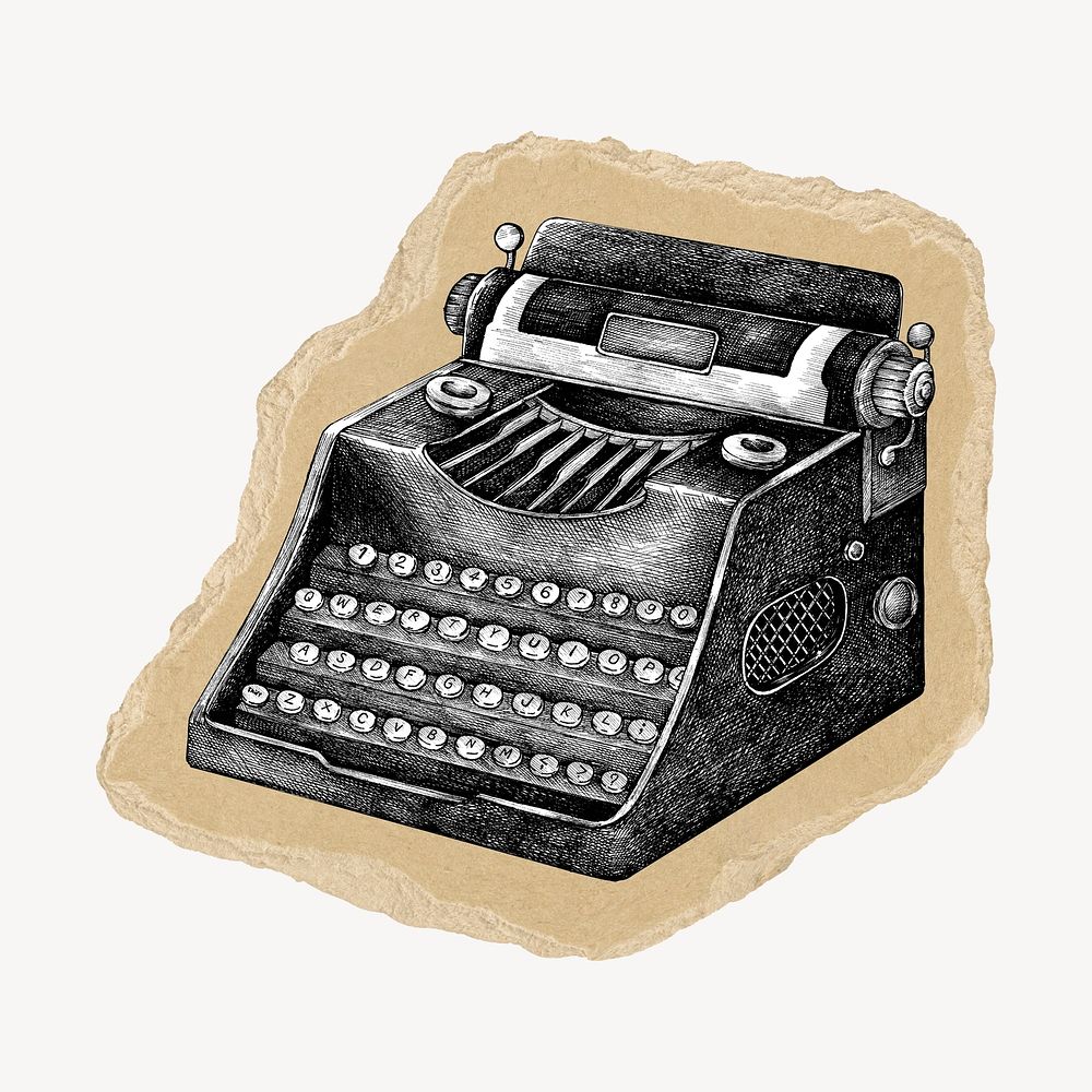 Vintage typewriter brown ripped paper | Free Photo - rawpixel