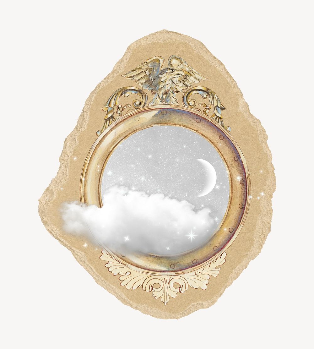 Surreal mirror on brown torn | Free Photo Illustration - rawpixel