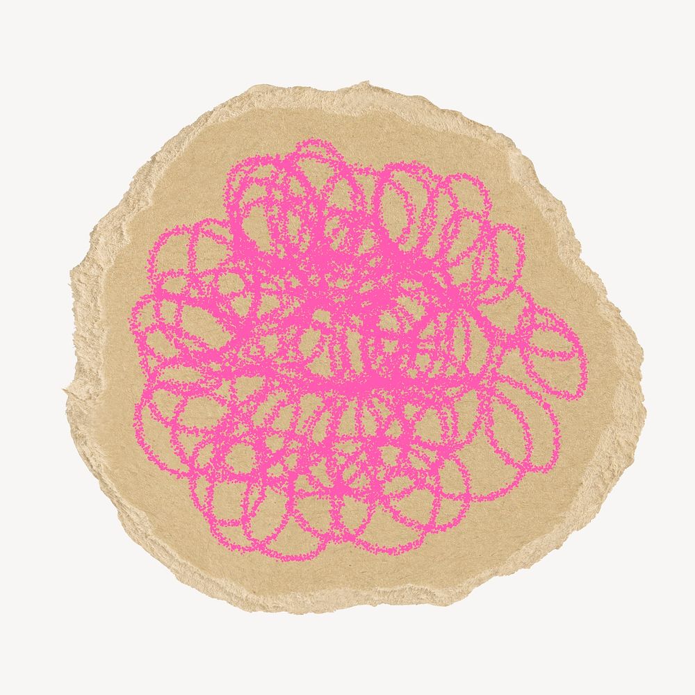 Messy line collage element, ripped | Premium PSD - rawpixel