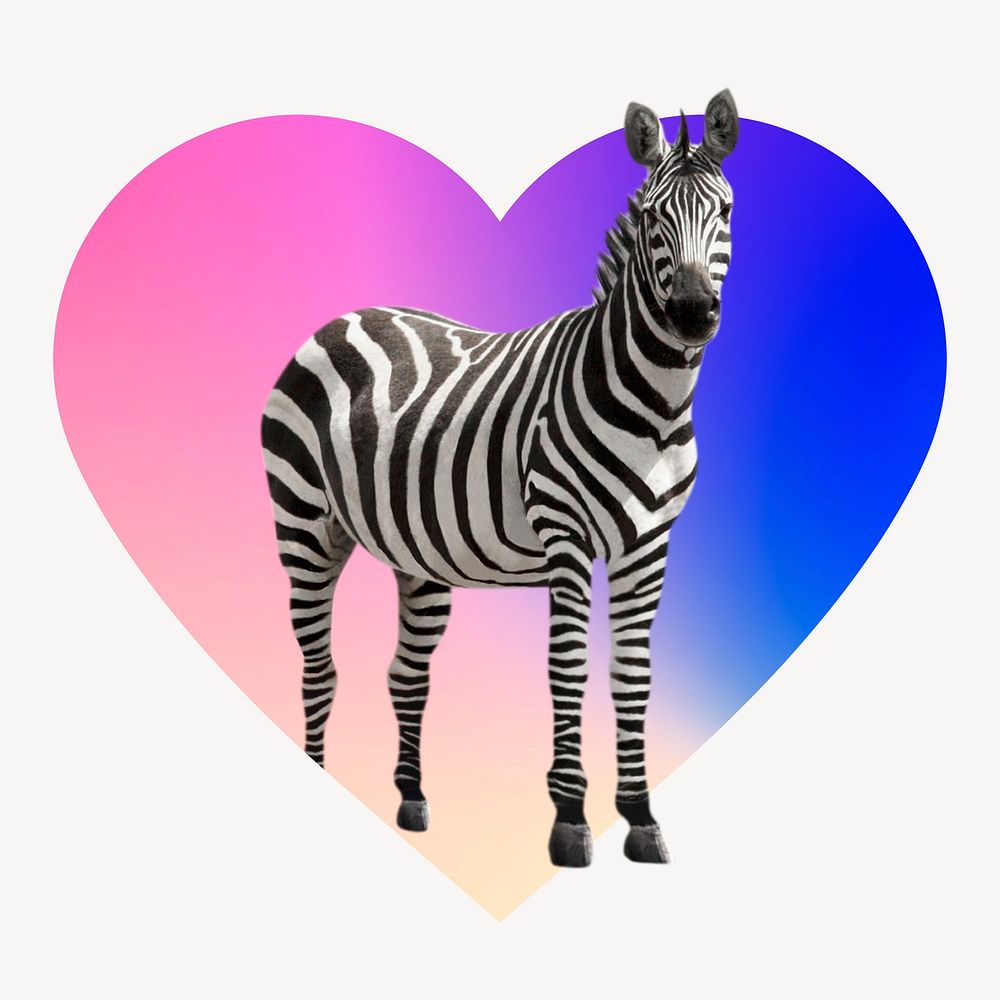 Zebra shape gradient background, heart | Free Photo - rawpixel