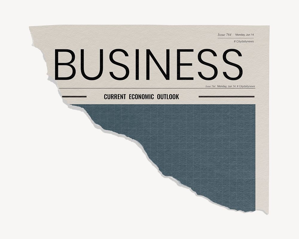 Ripped business newspaper, modern nameplate | Free Photo - rawpixel