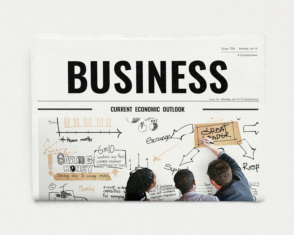 Business colleagues brainstorming newspaper, teamwork | Free Photo ...