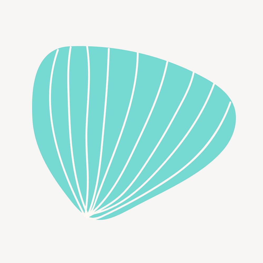 Green shell collage element, abstract | Premium Vector - rawpixel