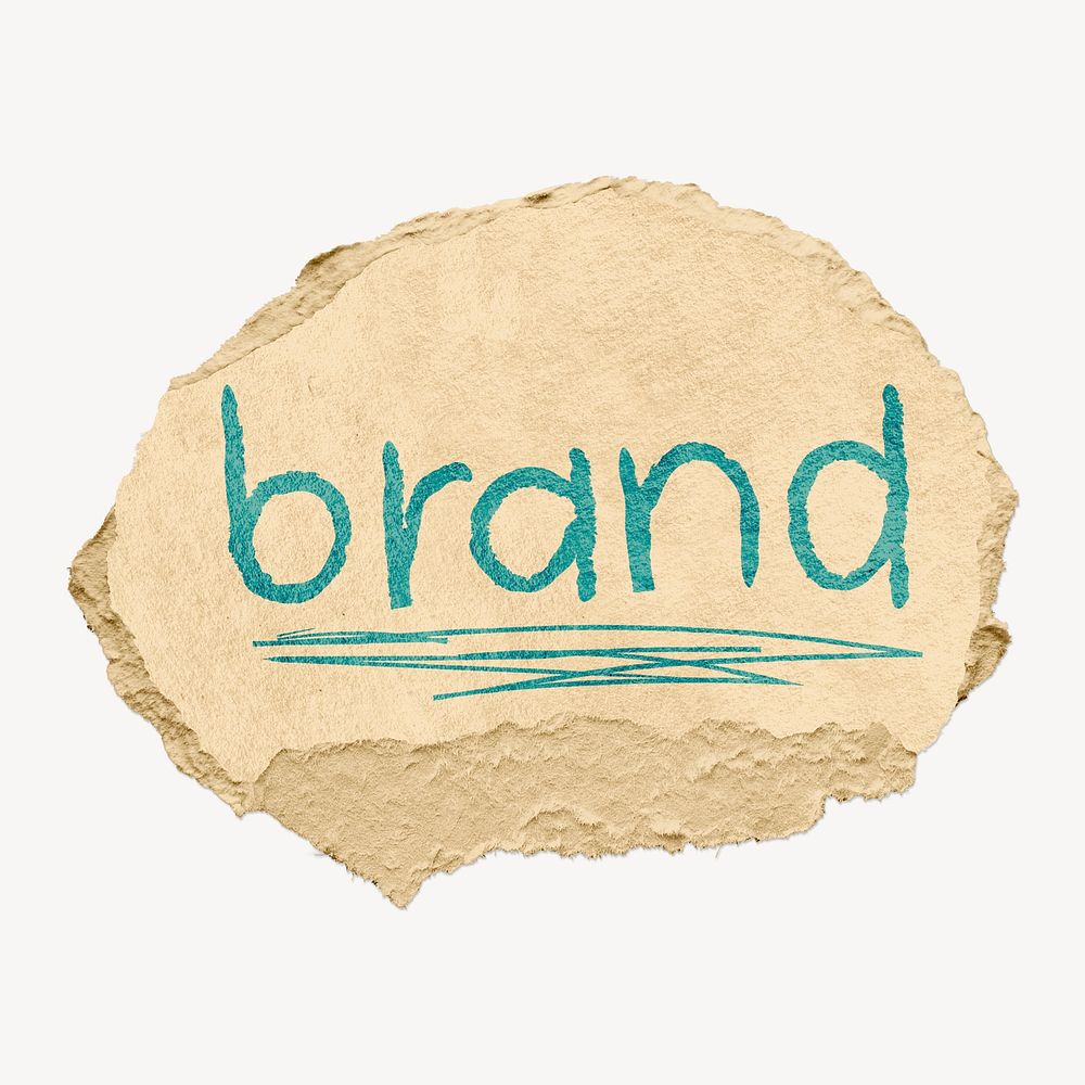 Brand word, ripped paper typography | Free Photo - rawpixel